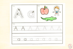 26 Alphabet Beginning Sounds Letter Tracing Worksheets