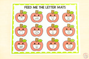 Apple Feed the Letter Alphabet Mats