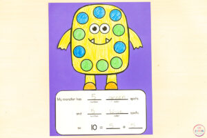 Monster Making Ten Math Craft for Addition Practice This Fall