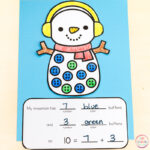 Snowman Making Ten Math Craft for Winter