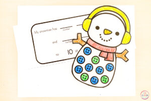 Snowman Making Ten Math Craft for Winter
