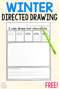 Festive Winter Directed Drawing Worksheets