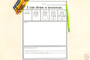 Festive Winter Directed Drawing Worksheets