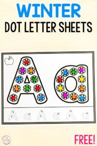 Winter Dot Letter Sheets Alphabet Mat Letter Formation Practice