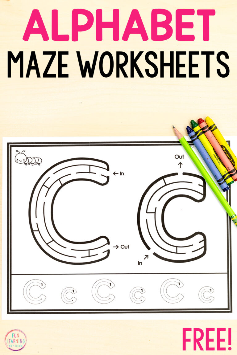 Easy to Use Alphabet Maze Worksheets