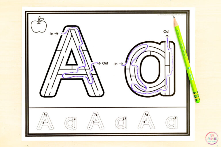 Easy to Use Alphabet Maze Worksheets