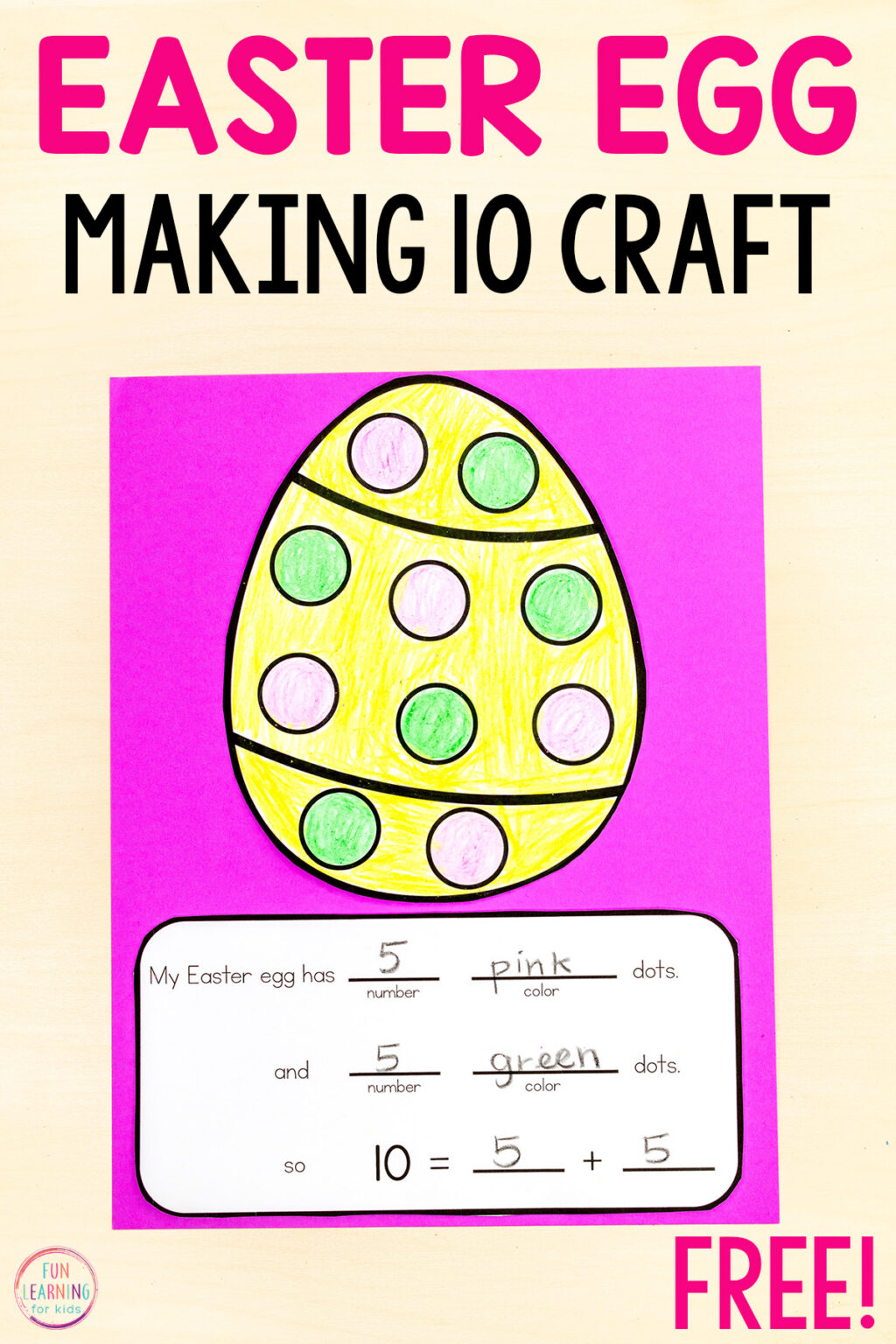 Easter Egg Making Ten Craft: A Hands-On Number Sense Math Activity for ...