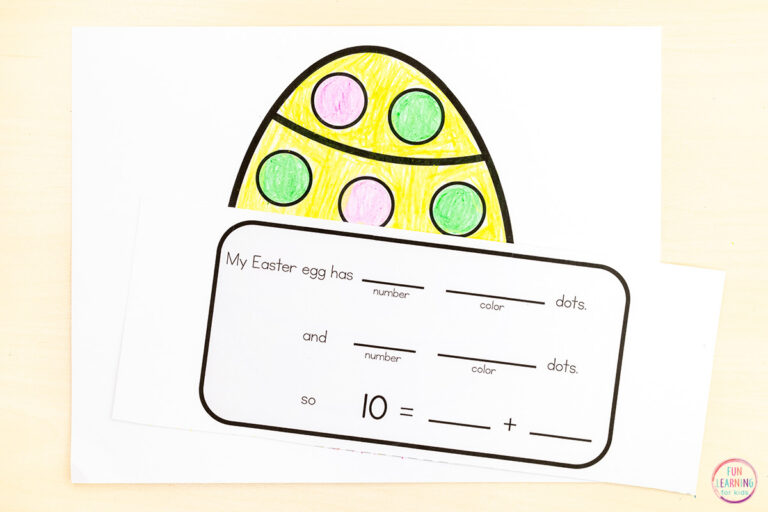 Easter Egg Making Ten Craft: A Hands-On Number Sense Math Activity for ...