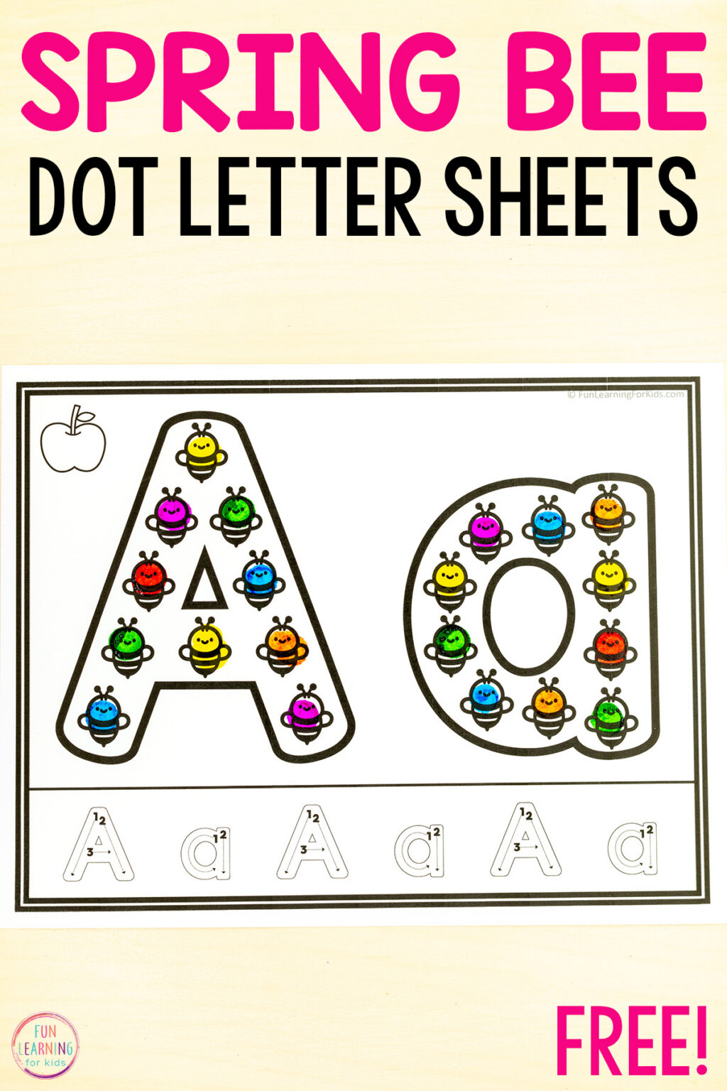 Spring Dot Letter Alphabet Worksheet Mats