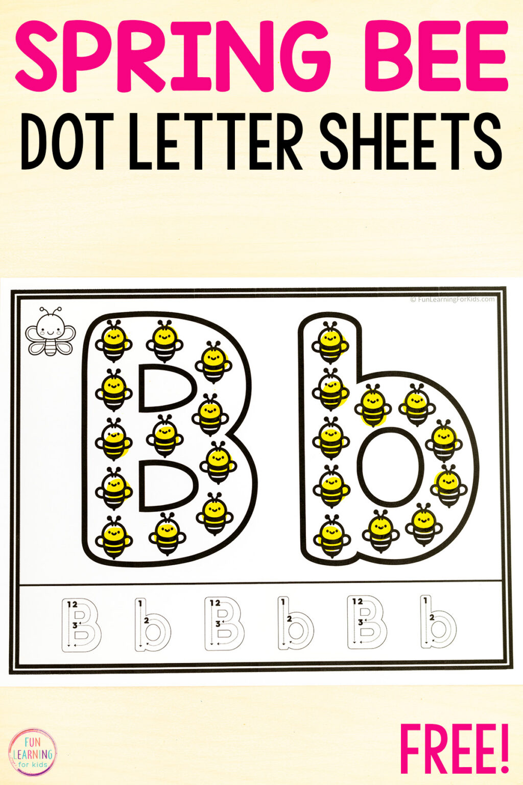Spring Dot Letter Alphabet Worksheet Mats