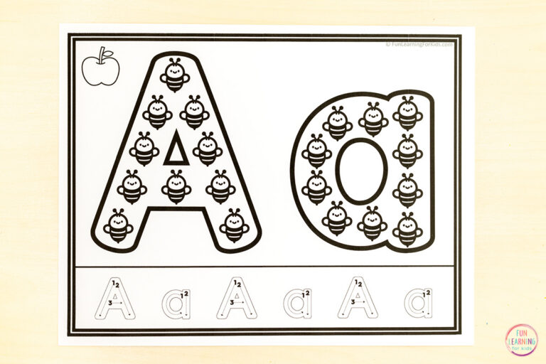 Spring Dot Letter Alphabet Worksheet Mats