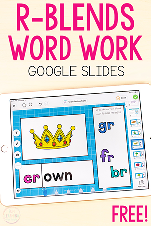 R-Blends Word Work for Google Slides