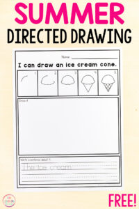 Summer Directed Drawing Sheets for Drawing and Writing Practice